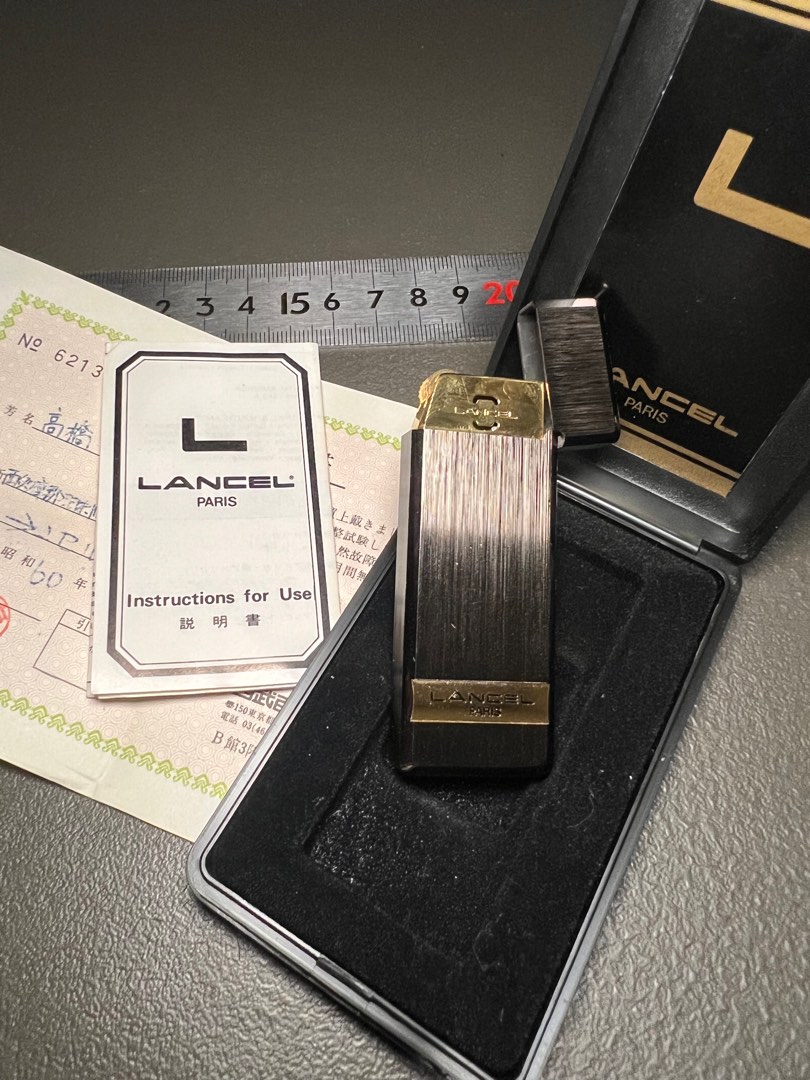 NOS (New Old Stock) Lancel Paris Gas Lighter – Gradient Stripe Model ...