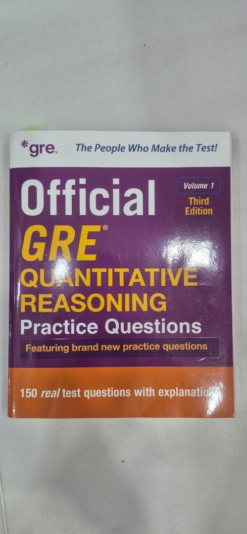 Official GRE Quantitative Reasoning Practice Questions, Hobbies & Toys ...