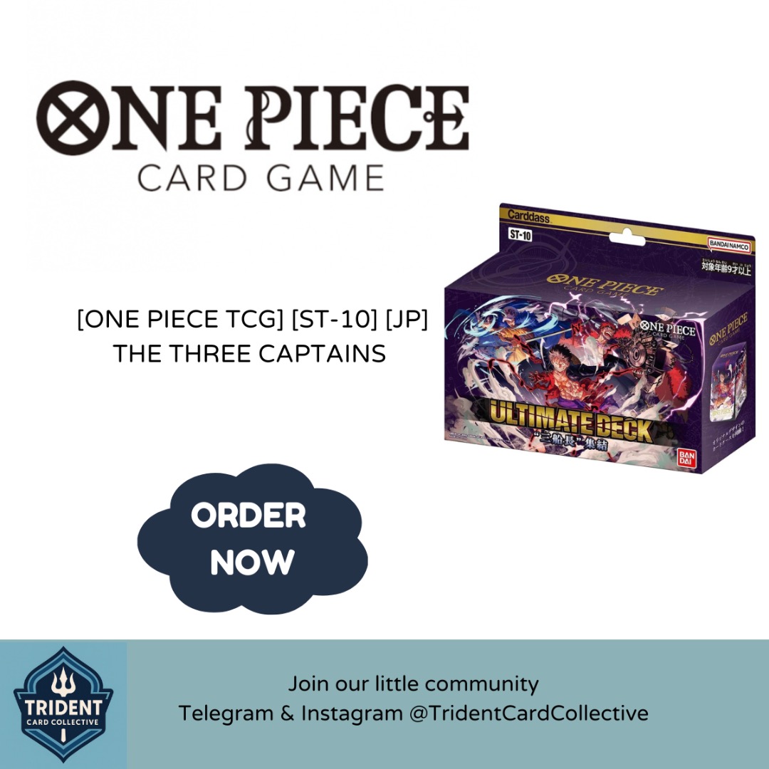 [ONE PIECE TCG] [ST-10] [JP] The Three Captains, Hobbies & Toys, Toys ...