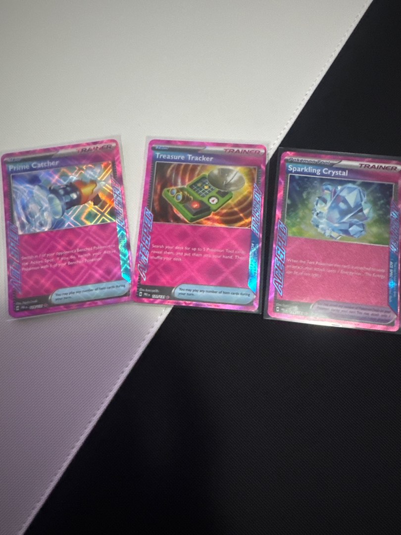 Pokemon Trainer Cards - Prime Catcher, Treasure Tracker, Sparkling ...