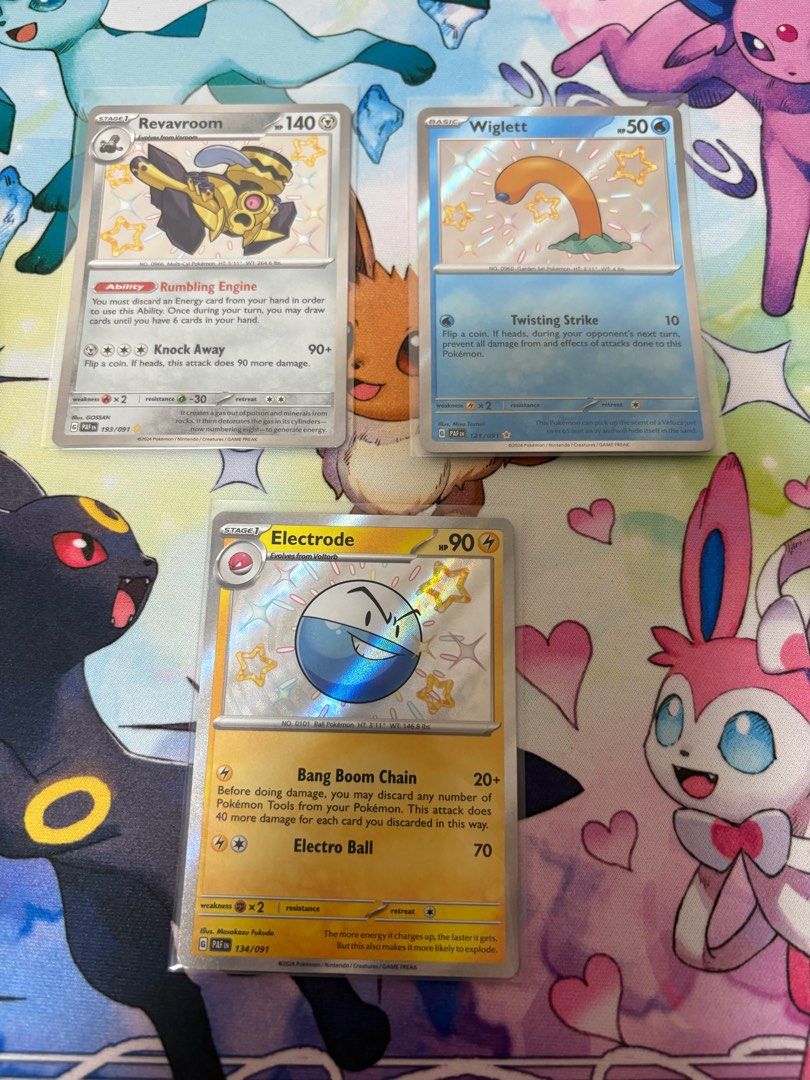 Pokémon Paldea Fates Revavroom Wigglet Electrode Pokemon, Hobbies ...