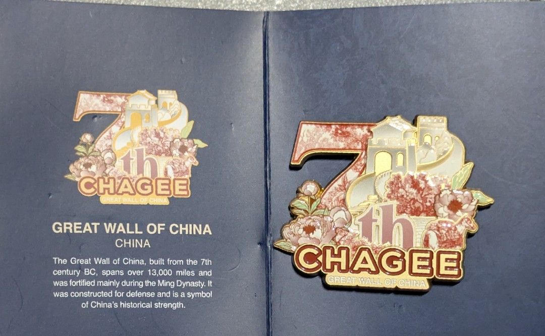 [Secret!] Chagee 7th Anniversary Great Wall of China Pin, Hobbies & Toys, Memorabilia ...