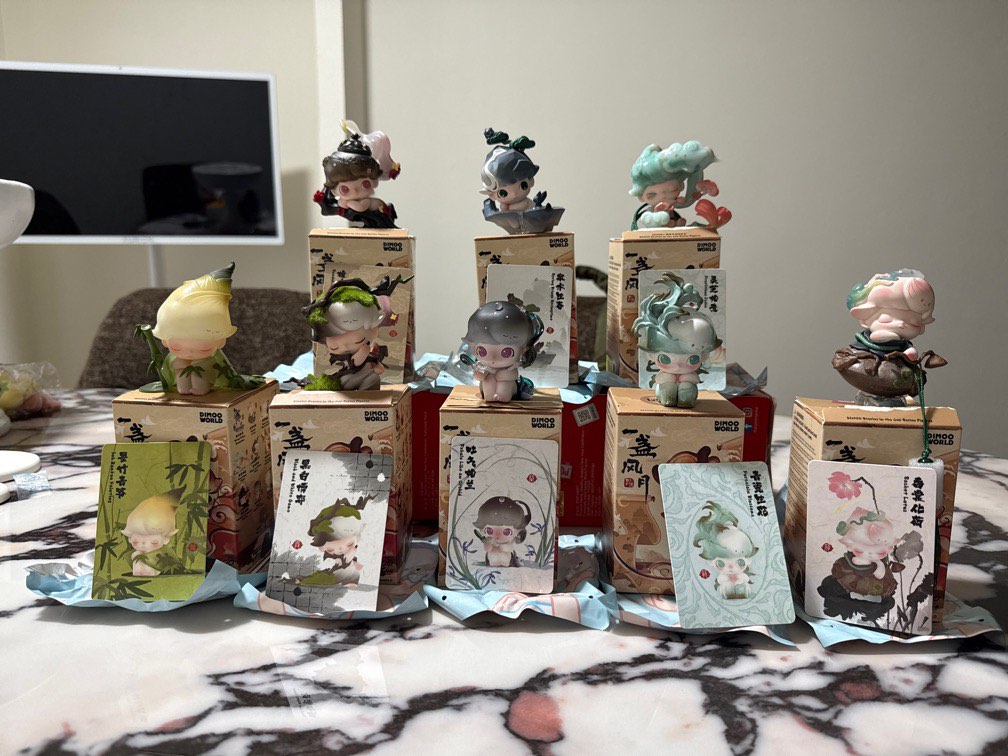 Selling only - Dimoo stories in a cup bundle (ink bamboo painting ...