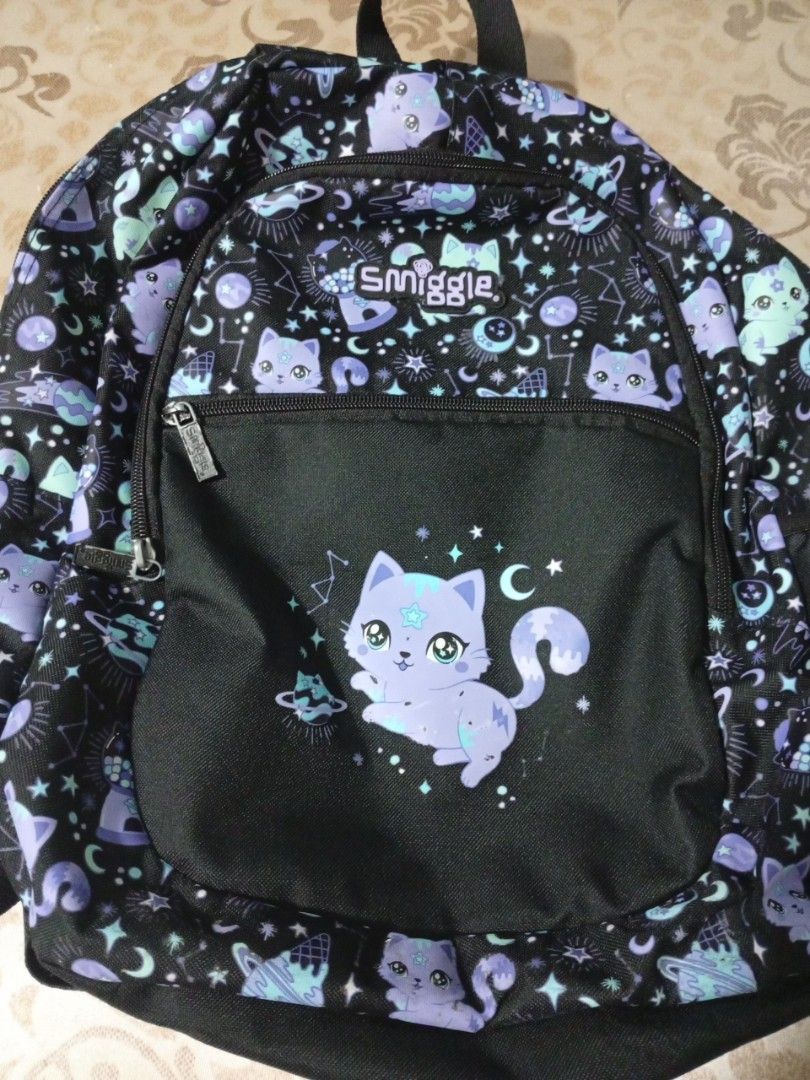 Smiggle Cat-Themed Backpack, Wallet, and Pencil Case Set, Hobbies ...