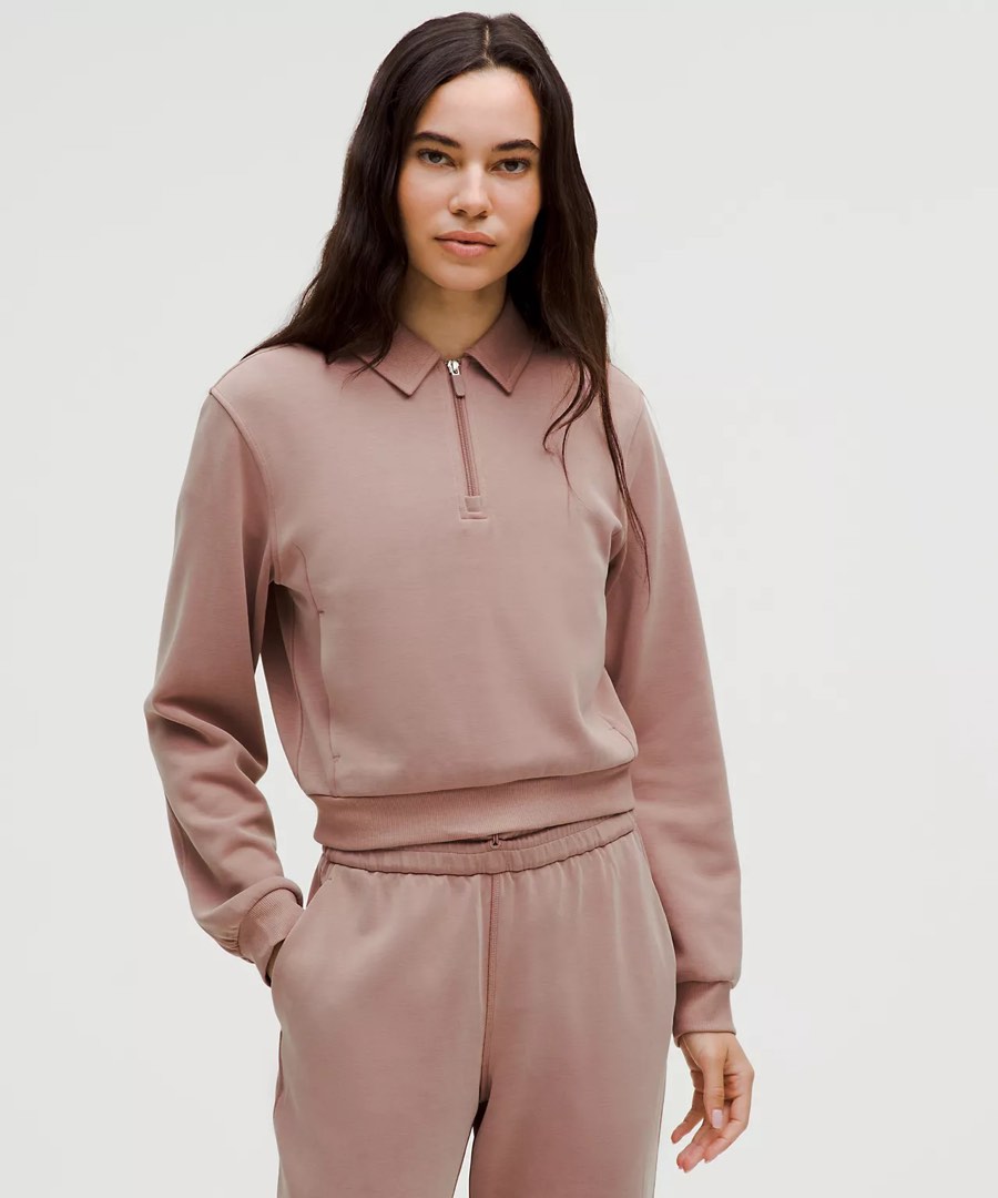 Softstreme Collared Half Zip Pullover, Women's Fashion, Tops ...