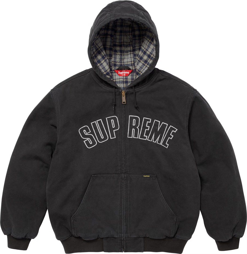 Supreme Arc Logo Hooded Work Jacket, Men's Fashion, Coats, Jackets and ...