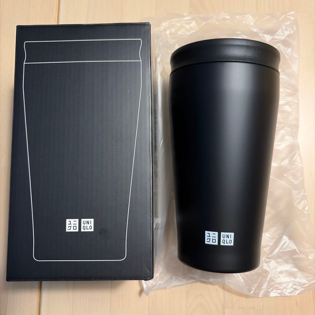 Japan UNIQLO Stainless Steel Tumbler Bottle, Black, 350ml, Furniture ...