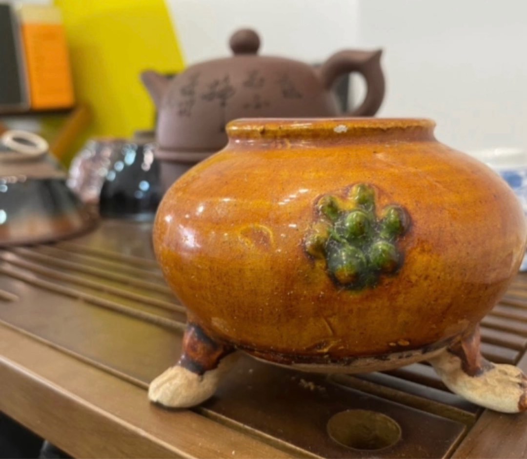 唐三彩香炉Vintage Ceramic Incense Burner with Claw Feet, Hobbies & Toys ...