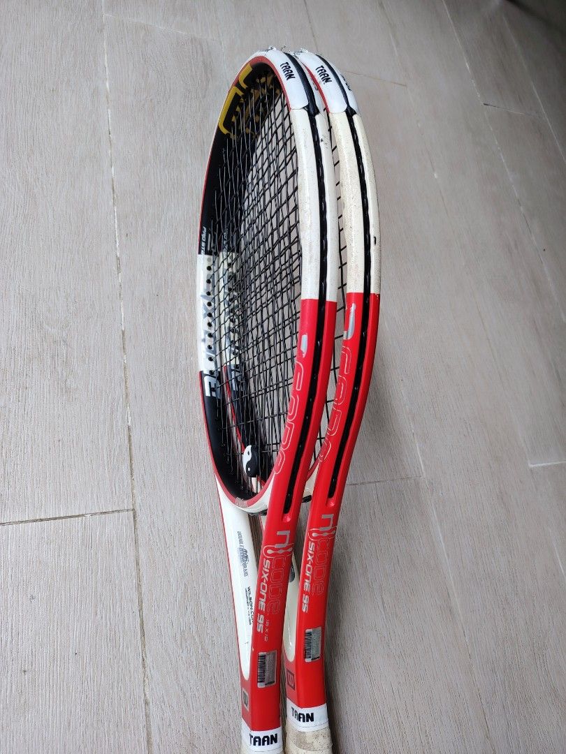 Wilson Pro Staff Ncode Six One 95 Tennis Rackets - Pair, Sports ...