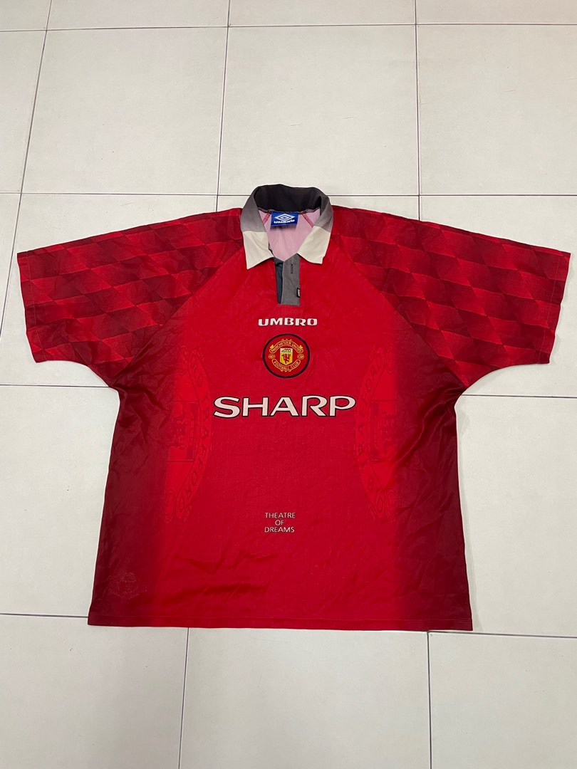 (XXL) UMBRO SHARP MANCHESTER UNITED 1997-1998 home jersey golden size ...