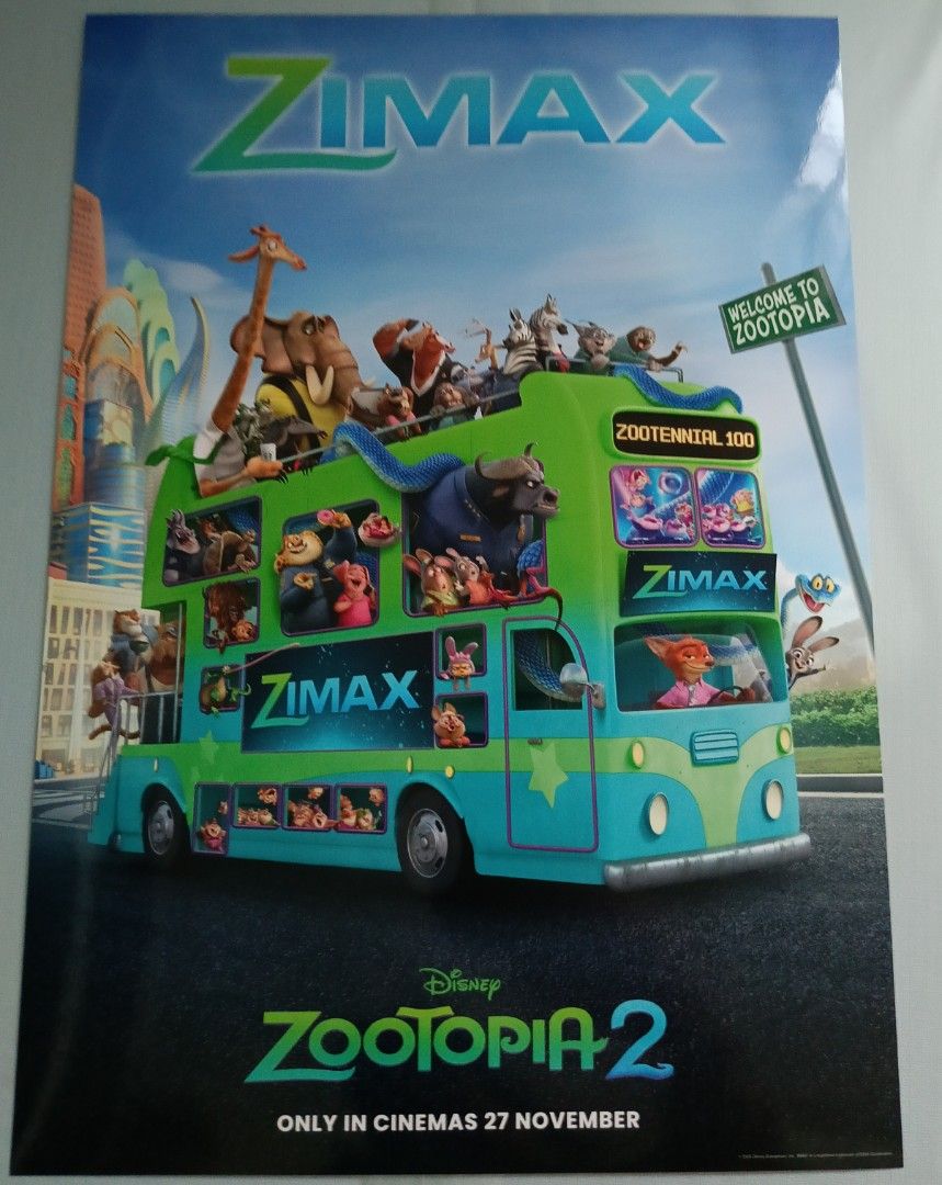 Zootopia 2 Movie IMAX A3 Poster, Hobbies & Toys, Memorabilia ...