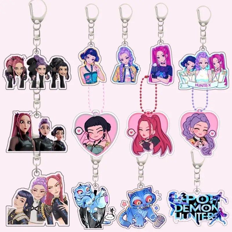 3002) KPOP Demon Hunter Blind Box Acrylic Keychain Pendant ...