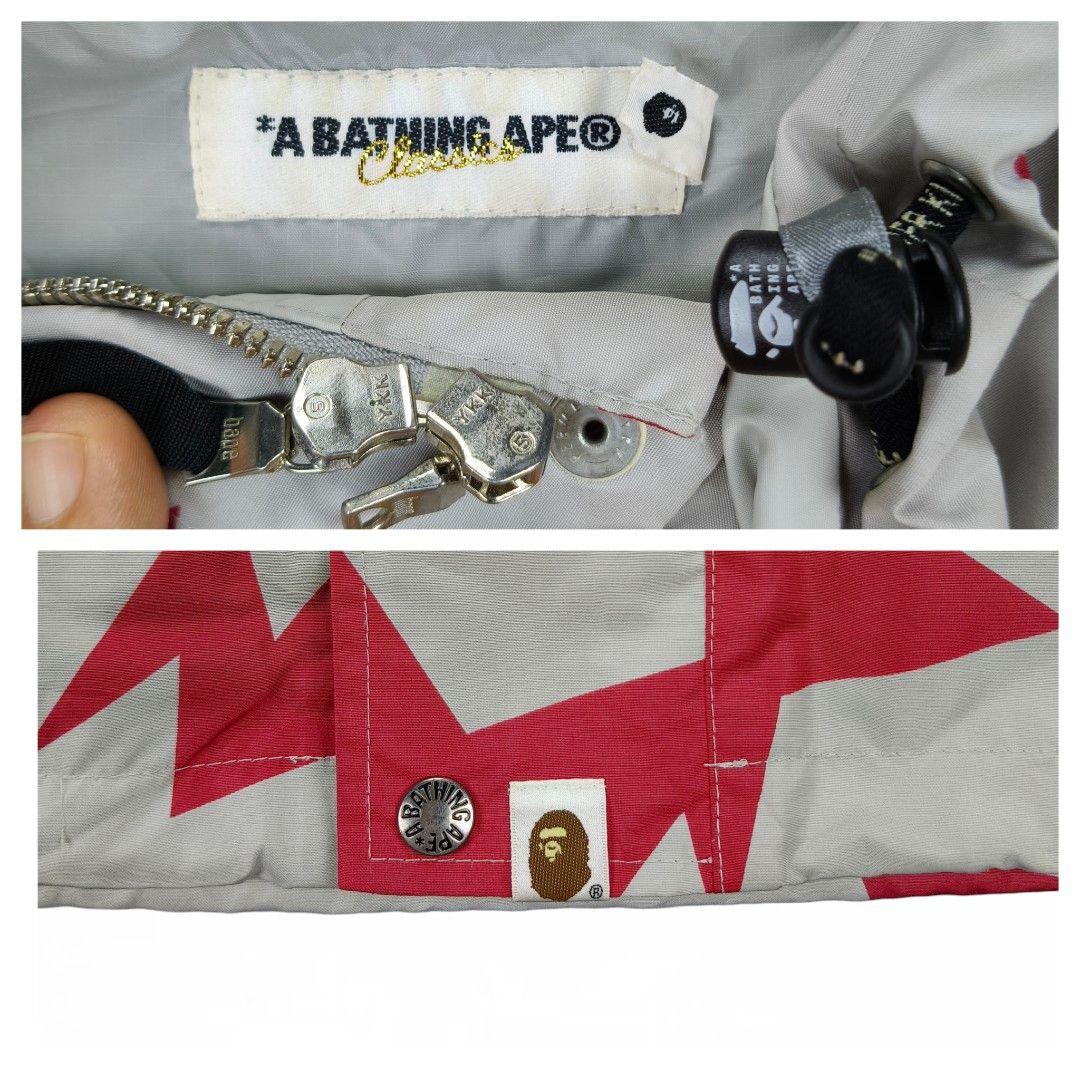 BAPE Snowboard Jacket Red Sta Camo Rare A Bathing Ape Winter Coat S ...