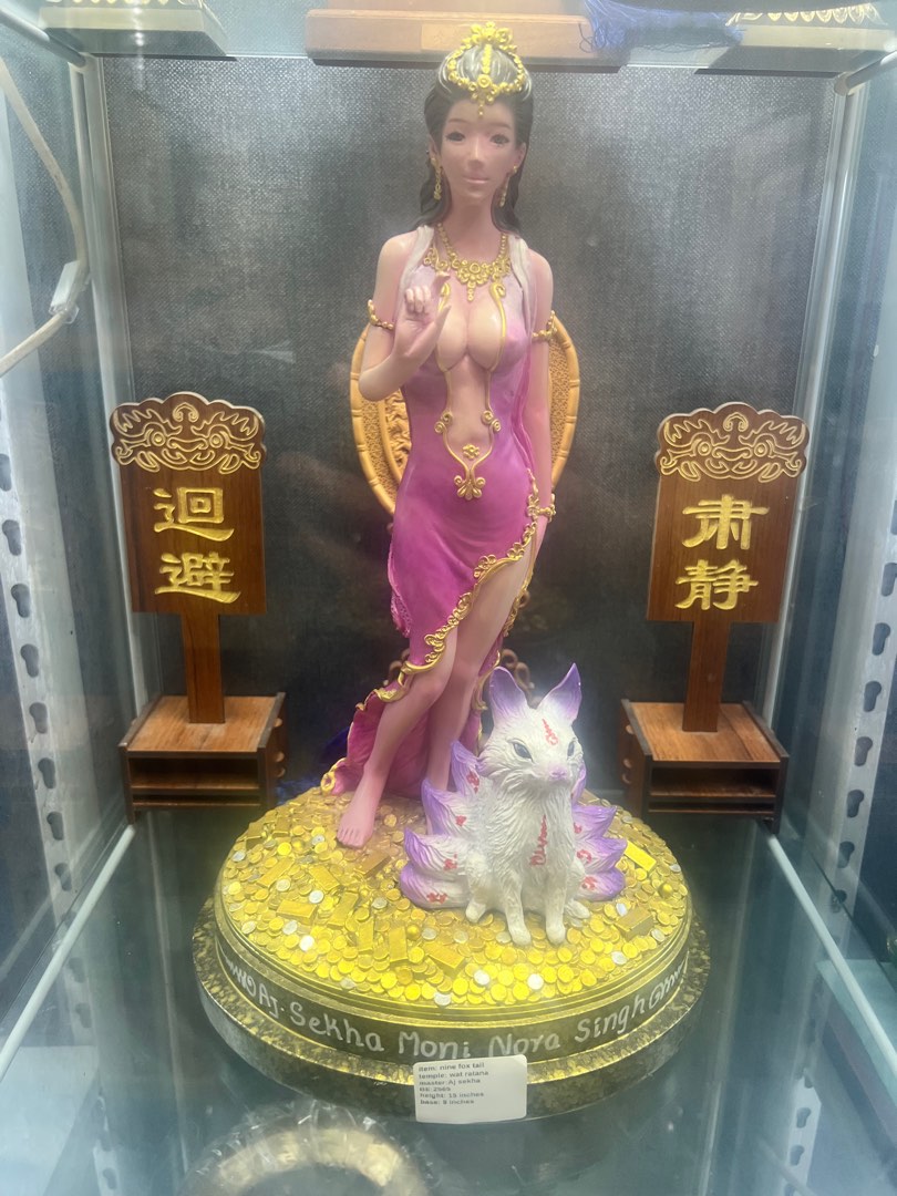 Big size nine tail fox Bucha statues god Buddhist Buddha Buddhism thai ...