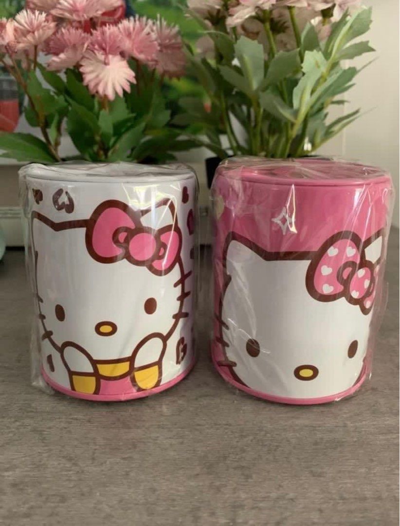 BNIB Hello Kitty Coin Bank pink white cat cute children gift present ...