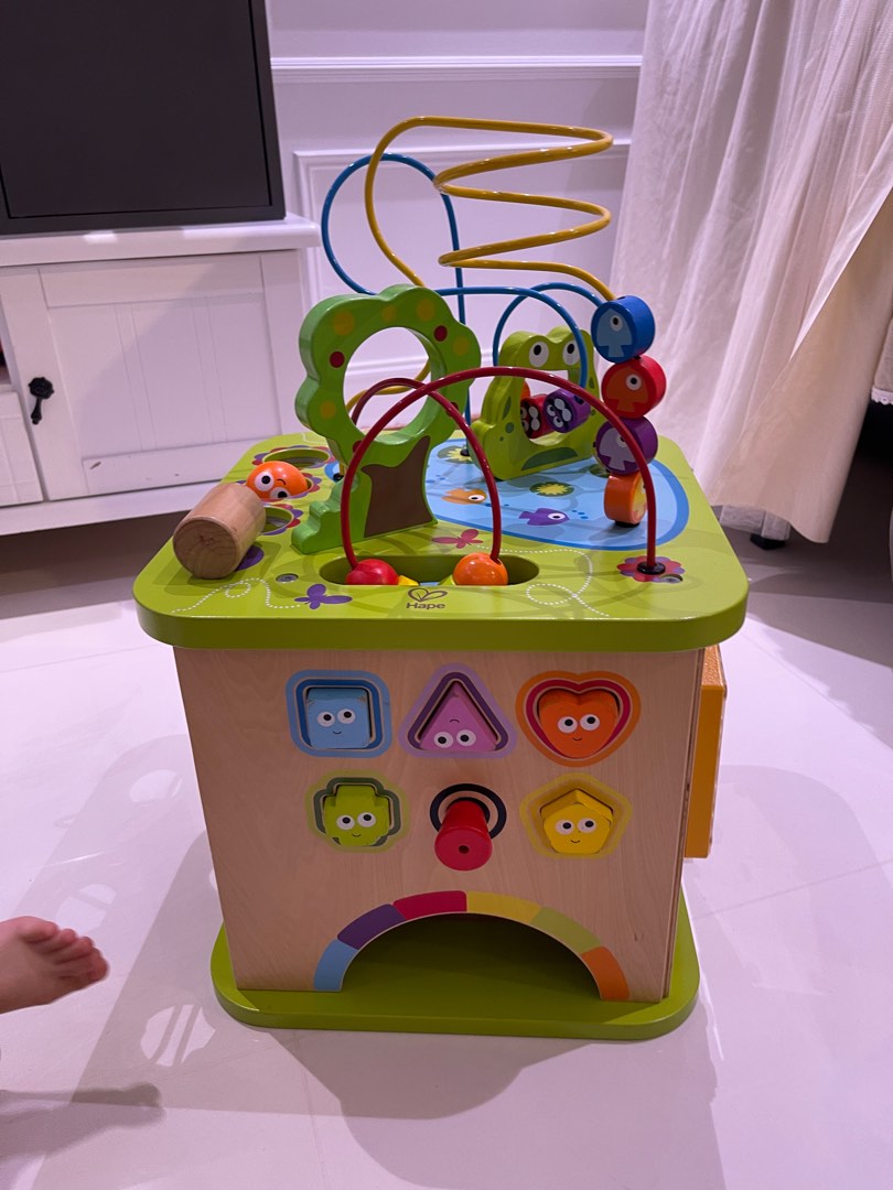 Hape Wooden Activity Cube, Babies & Kids, Infant Playtime on Carousell