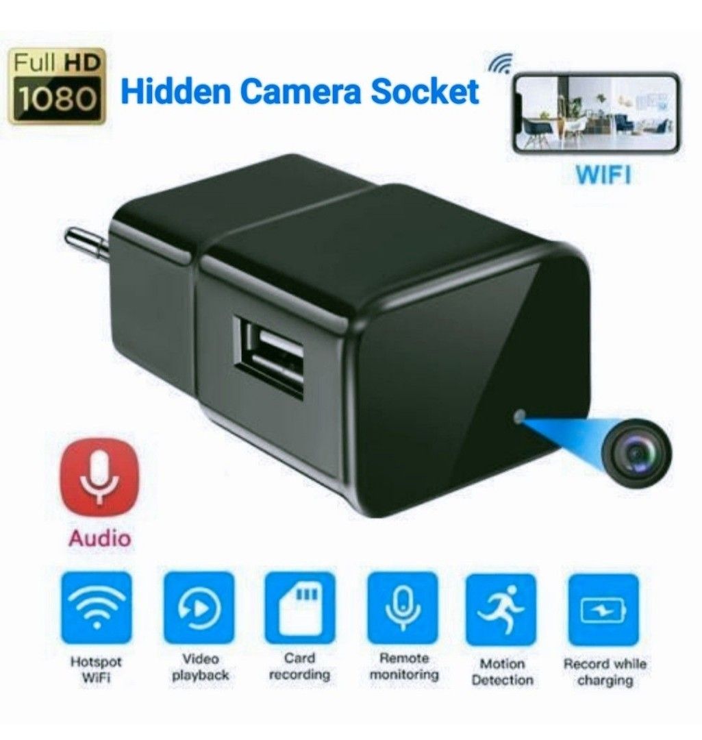 Hidden & Discreet!* 1080p HD IP Wifi Camera Spy Camera Camcorder CCTV ...