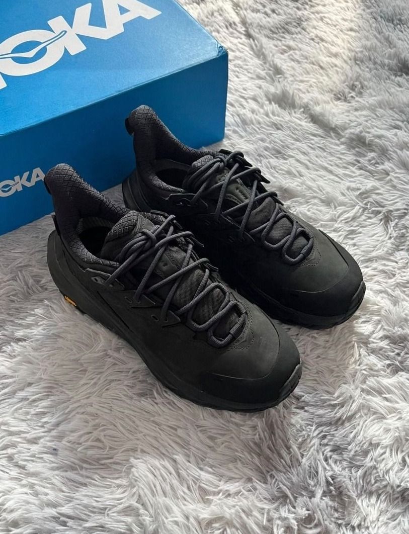 HOKA Kaha 2 Low GTX leather outdoor shoes black, Men's Fashion, Footwear, Sneakers on Carousell