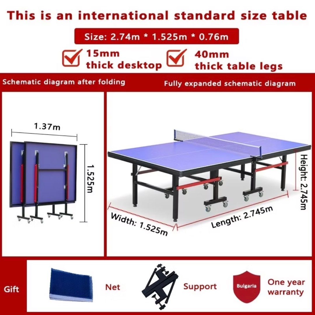 International Standard Ping Pong Table, Sports Equipment, Sports ...