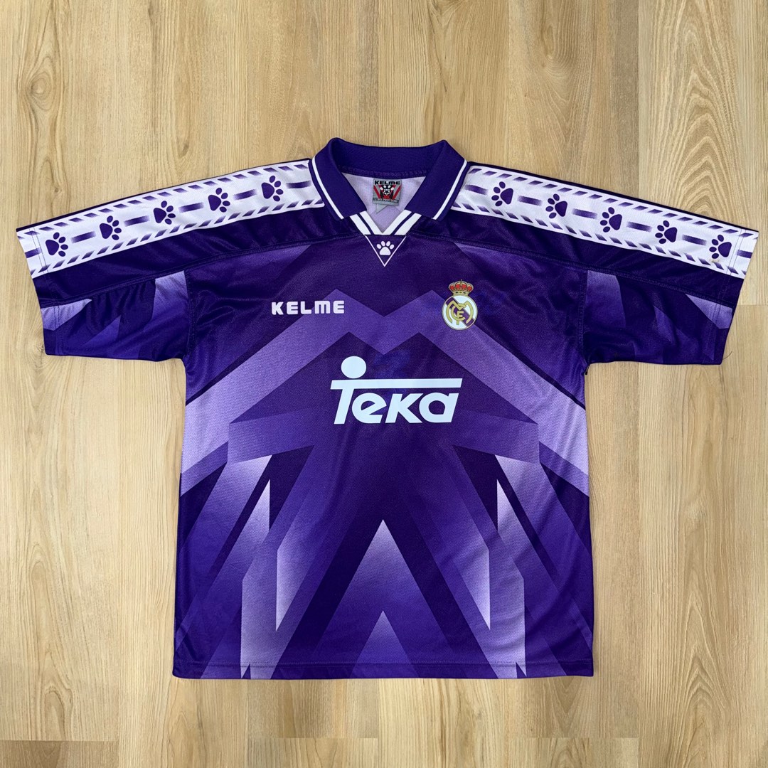 Kelme DIY Template Real Madrid CF 1996/97 Away Jersey, Men's Fashion ...