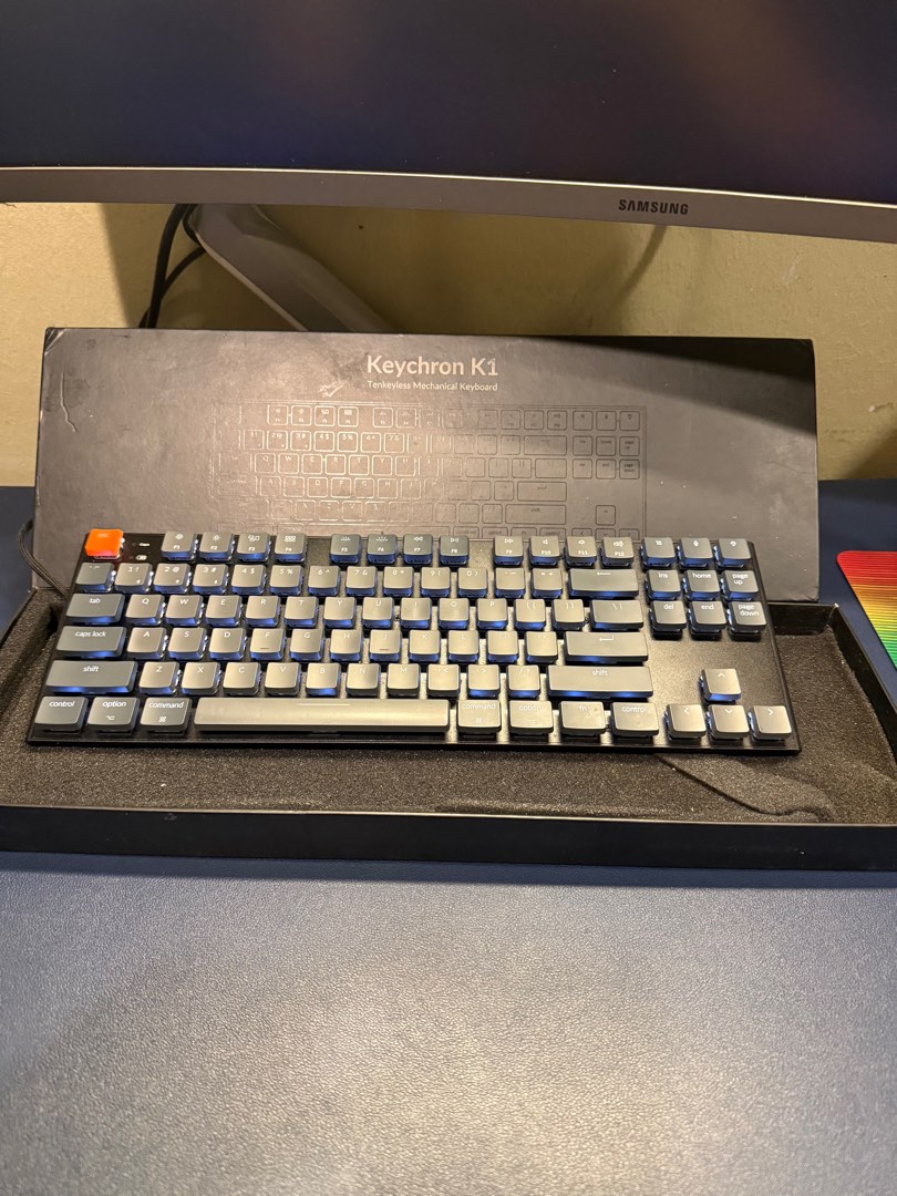 Keychron K1 Blue switch clicky, Computers & Tech, Parts & Accessories ...