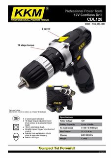 HUMHON CD520T Cordless Driver Drill – Rechargeable Power Drill for Home ...