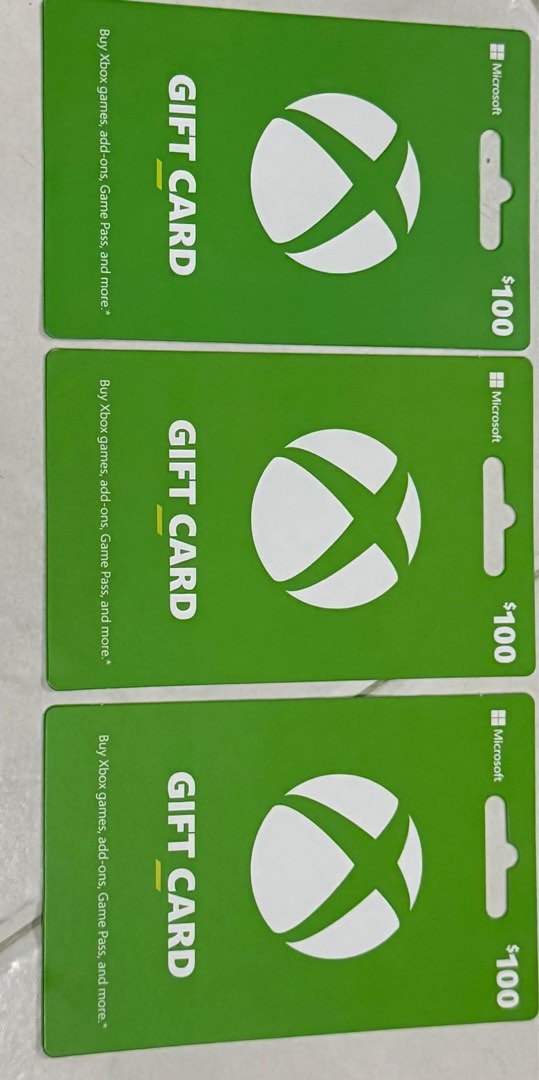 Microsoft Xbox Gift Card - $100 Each, Video Gaming, Gaming Accessories ...