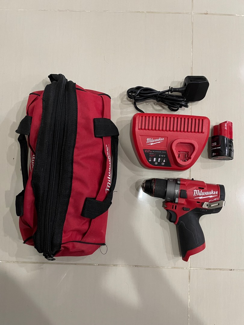 Milwaukee M12 FUEL Brushless Percussion Drill/Driver, Furniture & Home ...