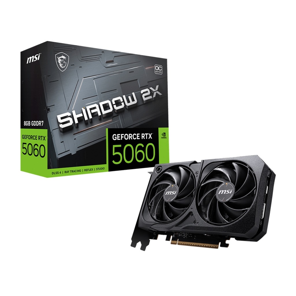 MSI GeForce RTX™ 5060 8G SHADOW 2X OC G5060-8S2C, Computers & Tech ...