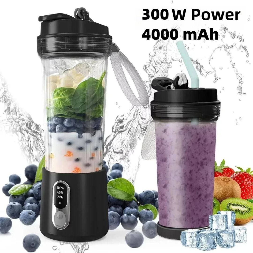 New 300W Powerful Juicer USB 4000mAh Battery Multi-use Juice Cup ...