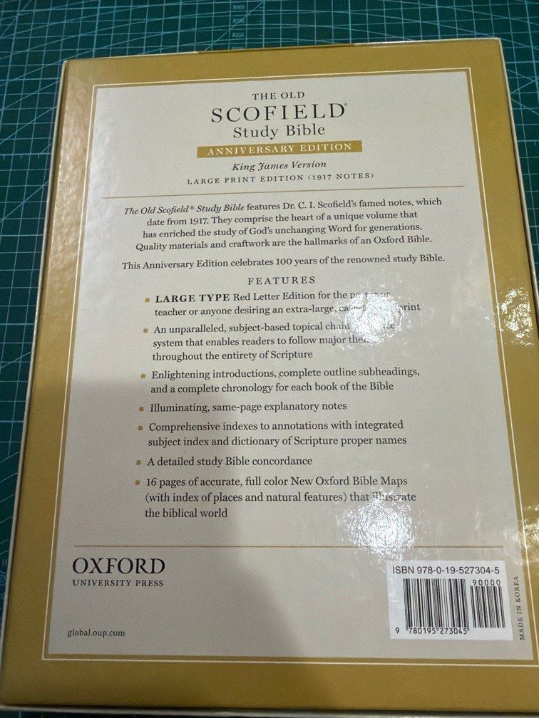 Old Scofield Study Bible, KJV Large Print Edition (1917 Notes ...