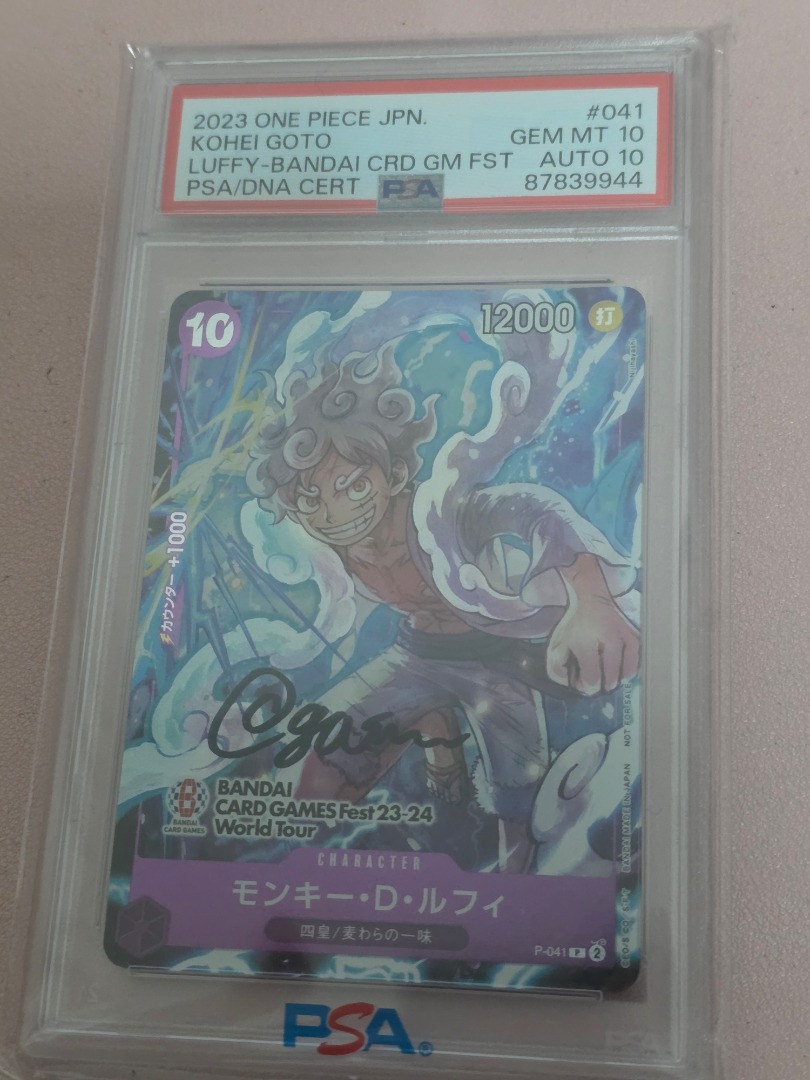 One Piece Luffy Kohei Goto Signed Card - PSA Graded, Hobbies & Toys ...