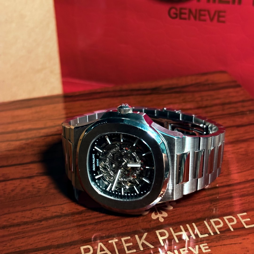 Patek Philippe Nautilus-Style Skeleton Automatic Watch, Luxury, Watches ...