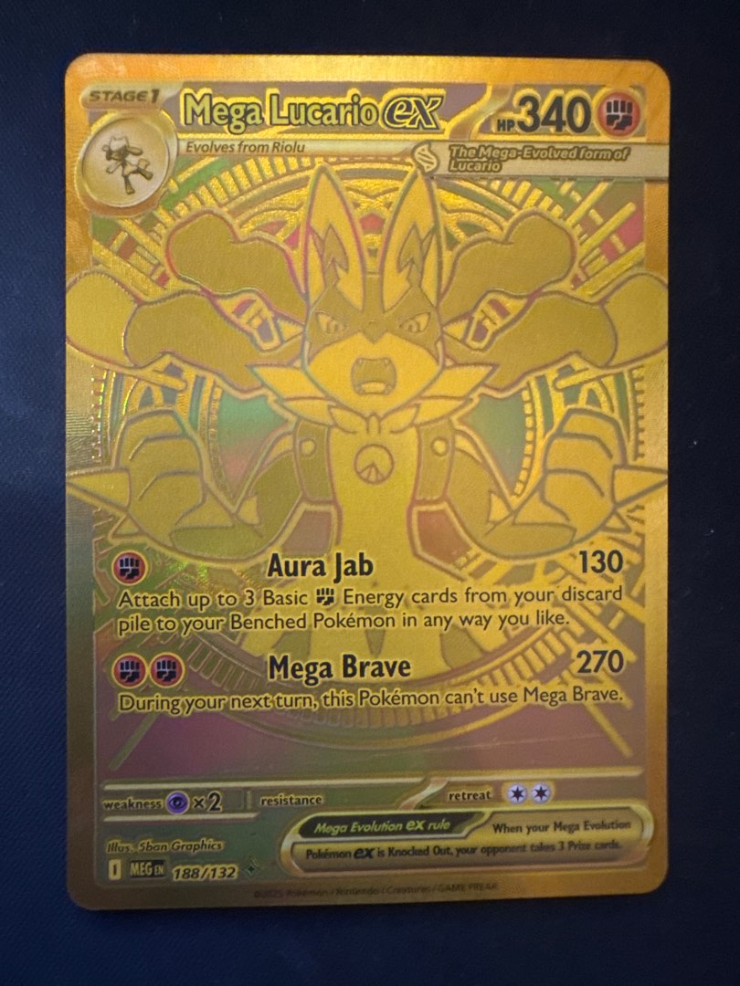 Pokemon Card - Mega Lucario EX Gold, Hobbies & Toys, Toys & Games on ...