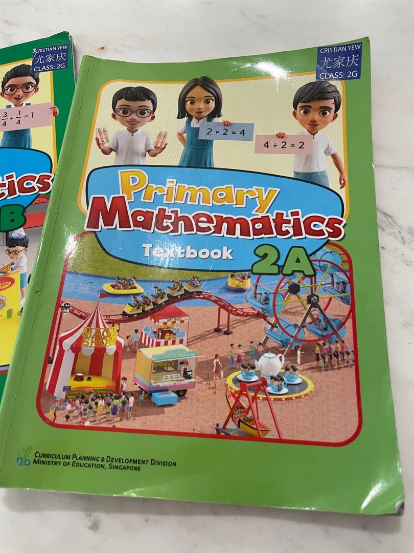 Primary Mathematics Textbook 2A & 2B + Chinese Textbook, Hobbies & Toys ...