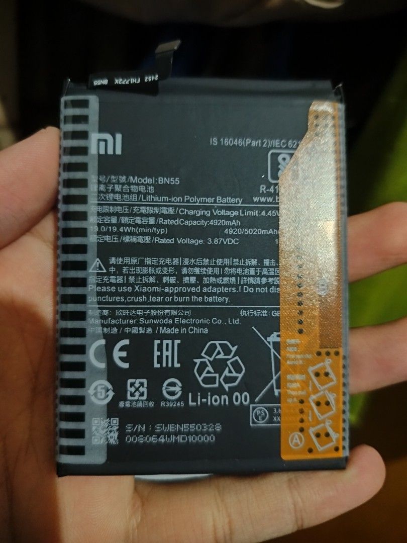 Redmi Note 9s battery replacement, Computers & Tech, Parts ...