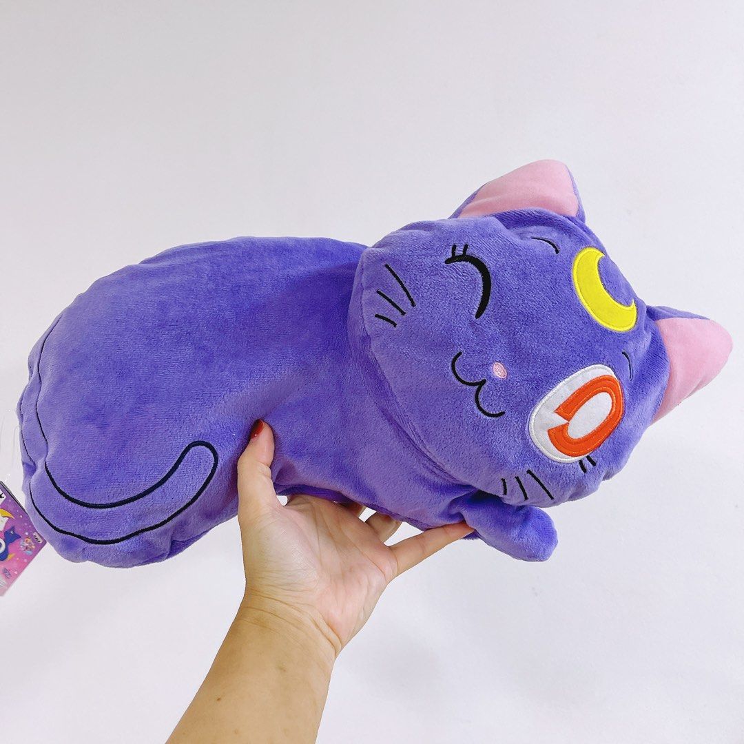 Sailor Moon Luna Soft Toy - Pillow/ Cushion Shaped Cat Plushy - 20th ...