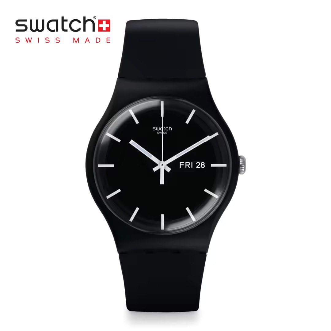 Swatch Mono Black Again Watch, Women's Fashion, Watches & Accessories ...