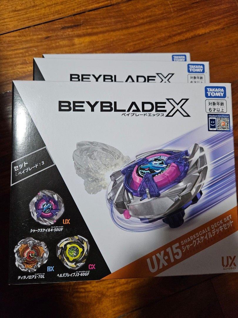 Takara Tomy Beyblade X UX-15 Sharkscale Deck Set Official Bankee ...
