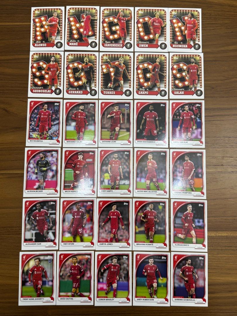 Topps Liverpool FC 2025 Collector Tin with Base Cards, Hobbies & Toys ...