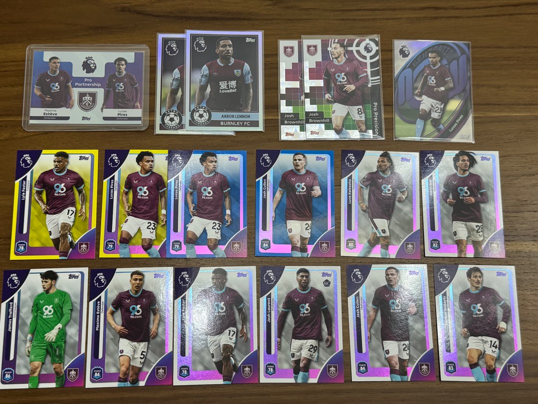 Topps Premier League 2025 Cards Lot - Burnley, Hobbies & Toys ...