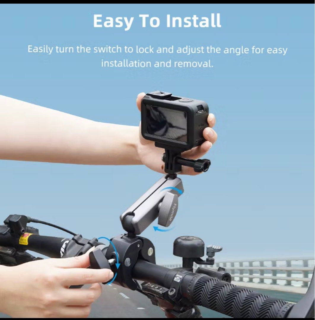 Universal Bike Mount for Action Cameras Insta360 dji osmo nano action pro GoPro, Sports ...