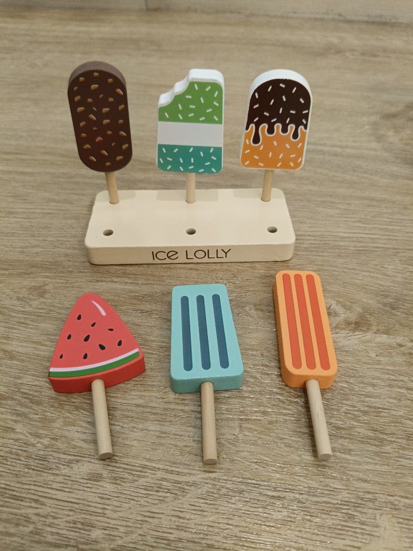 Wooden Toys Ice Cream with Sticks, Hobbies & Toys, Toys & Games on ...