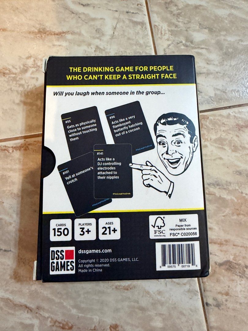 You Laugh You Drink Party Game, Hobbies & Toys, Toys & Games on Carousell