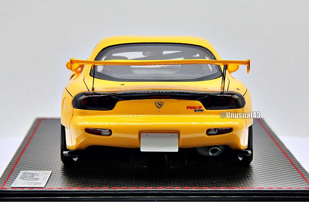 1/18 Ignition Model INITIAL D Mazda RX-7 (FD3S) Yellow Limited Edition ...
