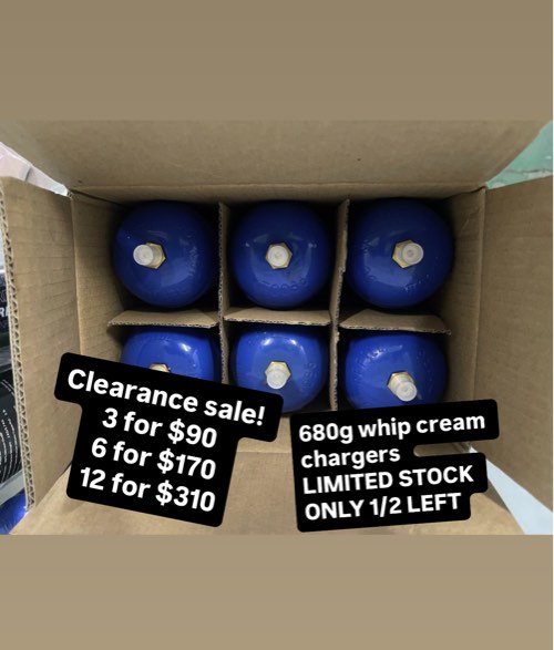680g whip cream chargers Nitrous oxide (clearance stock) LIMITED TIME ...