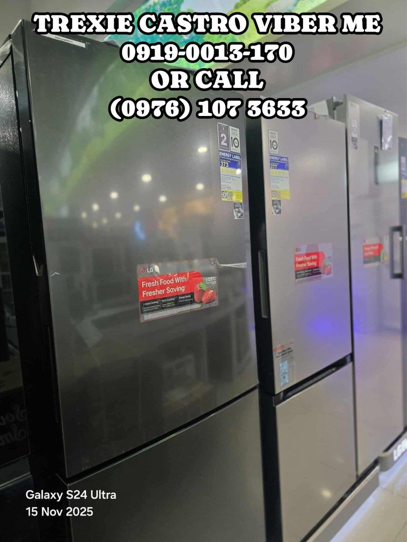🟩 LG 2025 MODEL BOTTOM FREEZER REFRIGERATOR NO FROST INVERTER RJB V127BG (INSTAVIEW) RVB A127BM ...