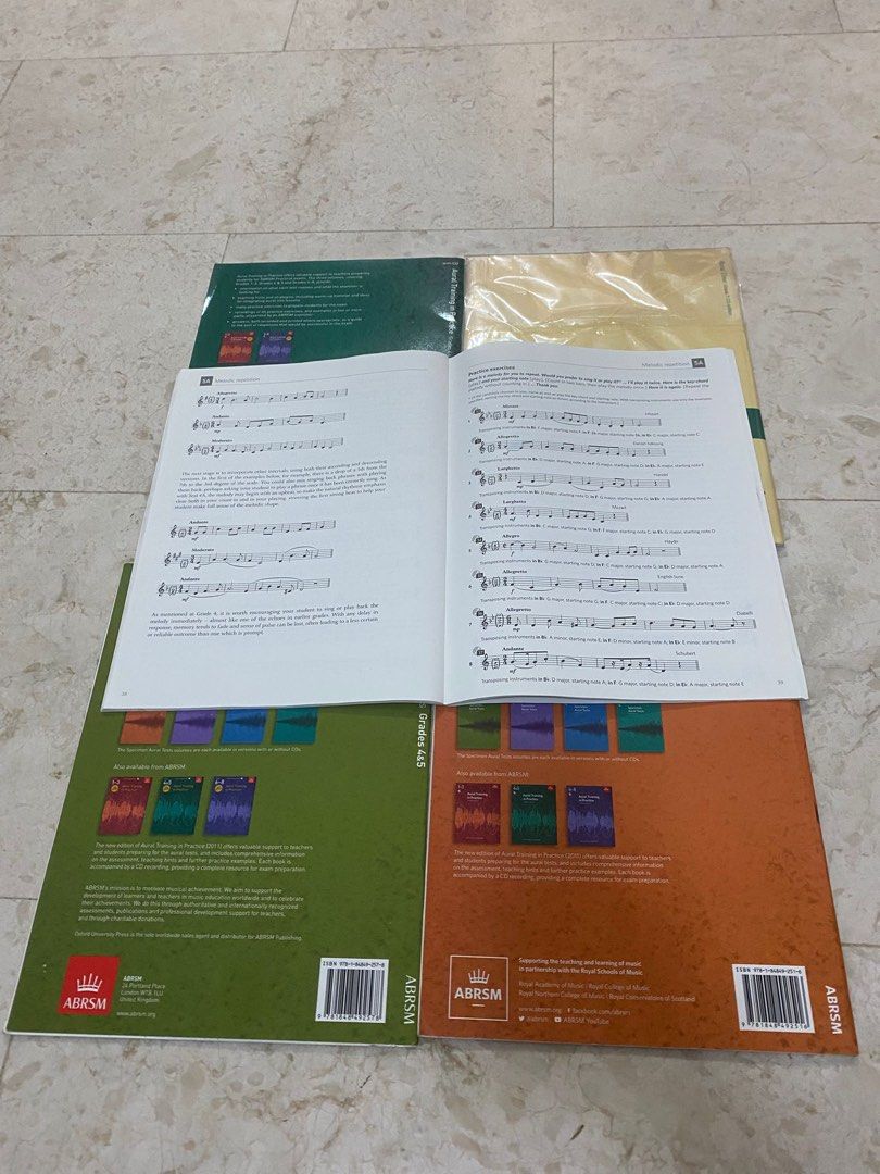 ABRSM Aural Training & Specimen Aural Tests Books and 1 grade 7 aural ...