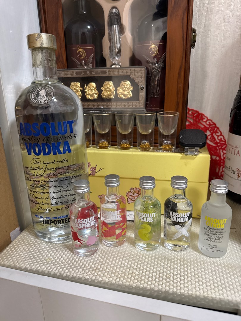Absolut Vodka Miniature Bottle Collection, Food & Drinks, Alcoholic ...