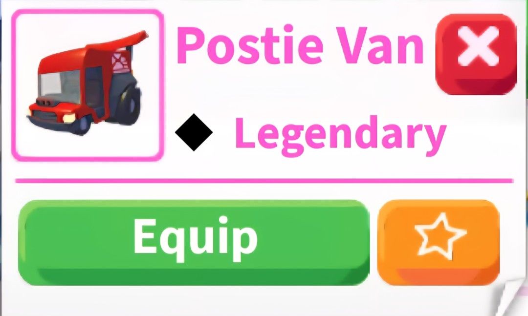 Adopt Me Postie Van, Hobbies & Toys, Toys & Games on Carousell